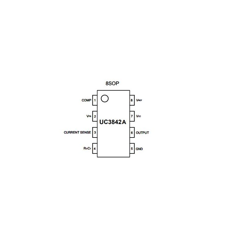 UC3842A CONTROLADOR PWM SOP8 SMD PARA DC DC, SMPS