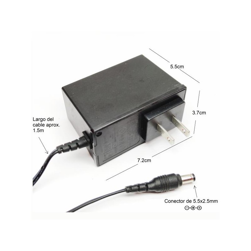 ADAPTADOR 12V 1.5A 5.5X2.5MM WAD011-ADYG2 FUENTE CARGADOR