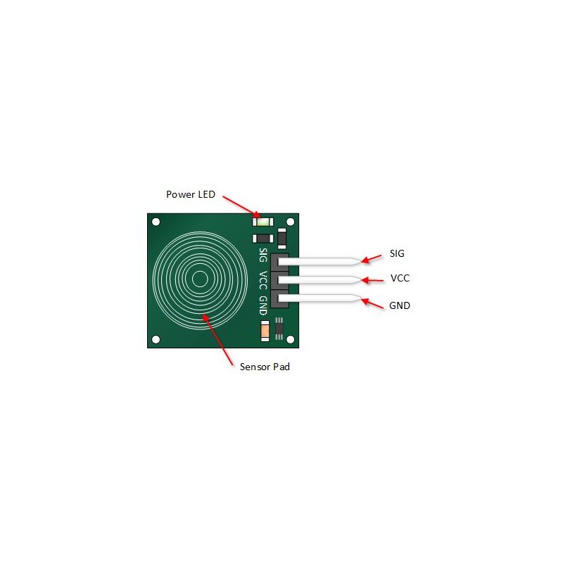 MODULO SENSOR TOUCH CAPACITIVO TTP223B - SENSOR TÁCTIL