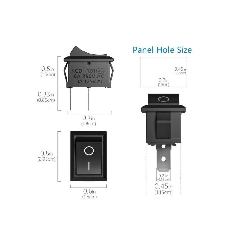 SWITCH BALANCÍN 2 PIN 2 POS 10A 125V