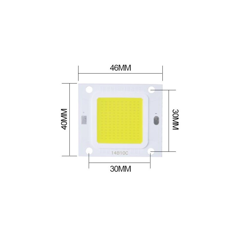 LED DE POTENCIA 50W 30V LUZ BLANCA ALTA INTENSIDAD 6000K