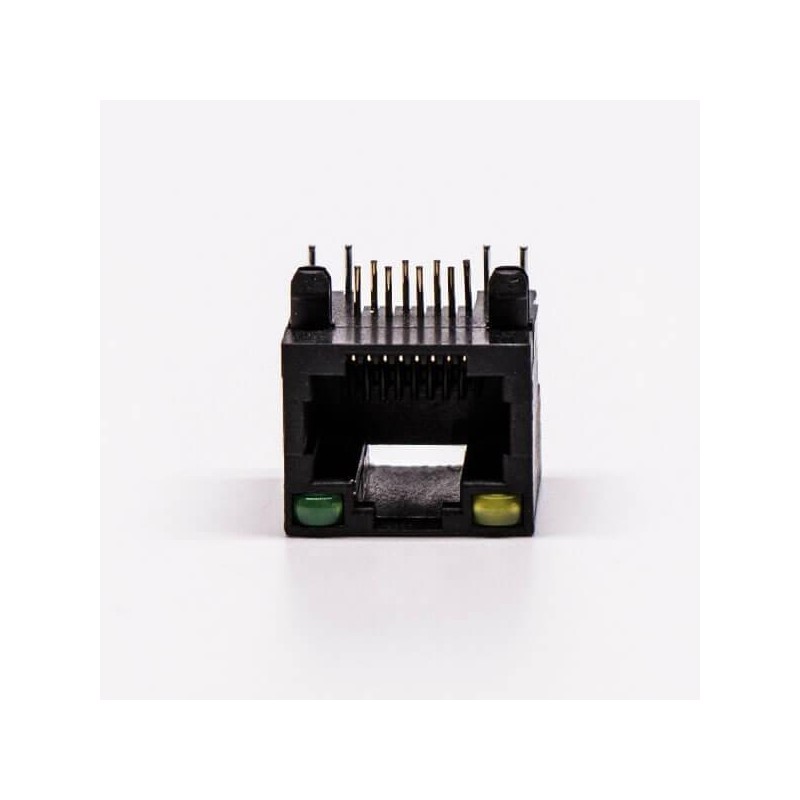 CONECTOR RJ45 CON LED 8-PIN 90 GRADOS SOCKET PARA PCB