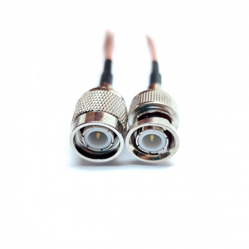 CONVERSOR CONECTOR TNC MACHO A BNC MACHO CON CABLE