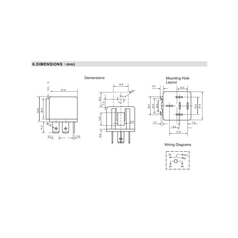 RELÉ CMA31-C 12V 30A 5PINES RELAY PARA CARRO -32