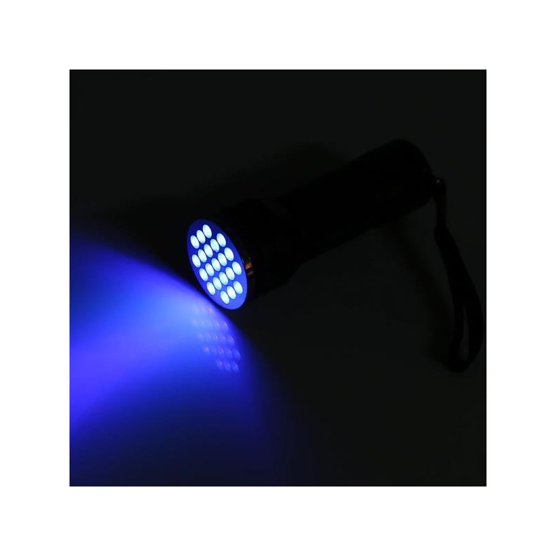 LINTERNA UV DE 21 LED LAMPARA ULTRAVIOLETA