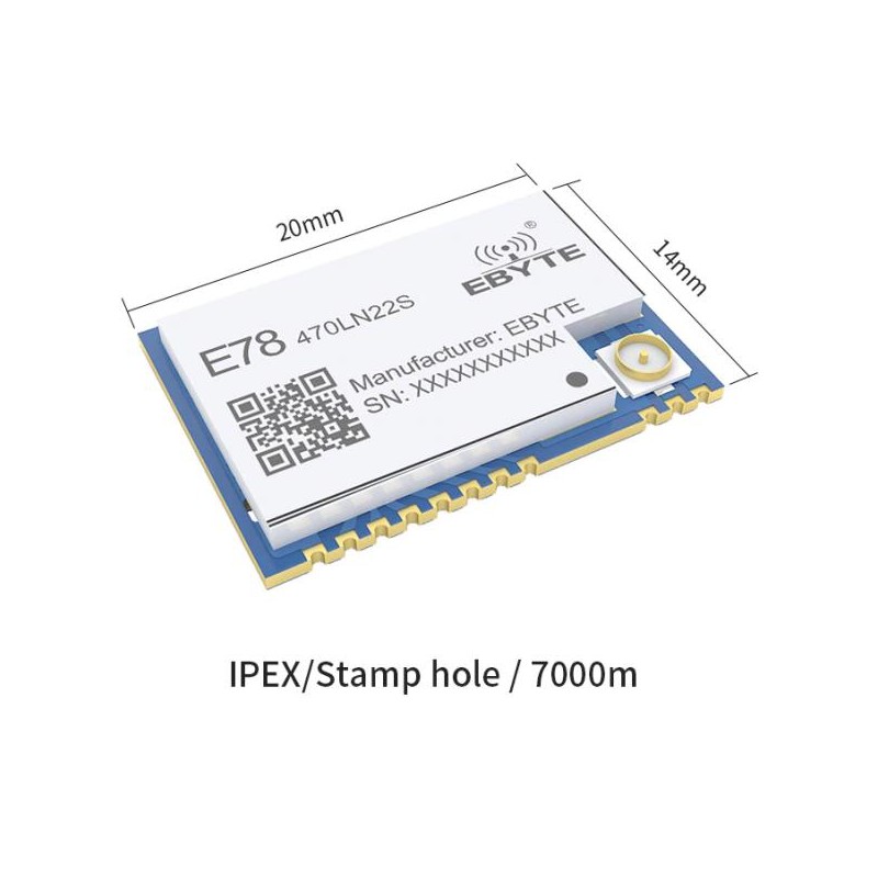 MÓDULO COMUNICACIÓN RF ASR6501 LORAWAN ESPECTRO E78-470LN22S