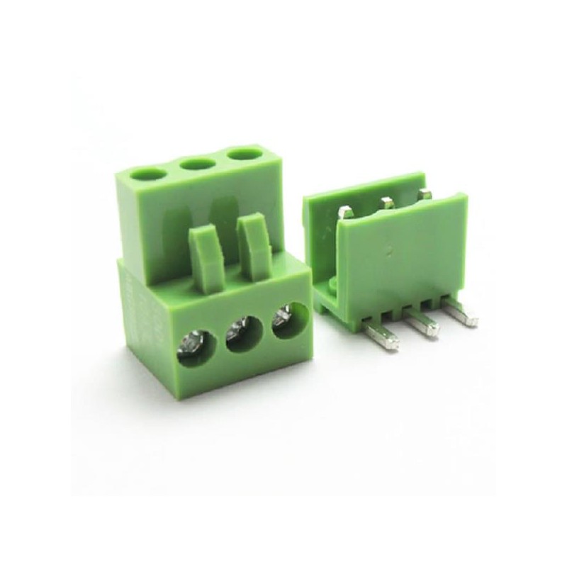 CONECTOR TERMINAL HT3.96 3PIN 300V 10A PCB CURVO ANGULO